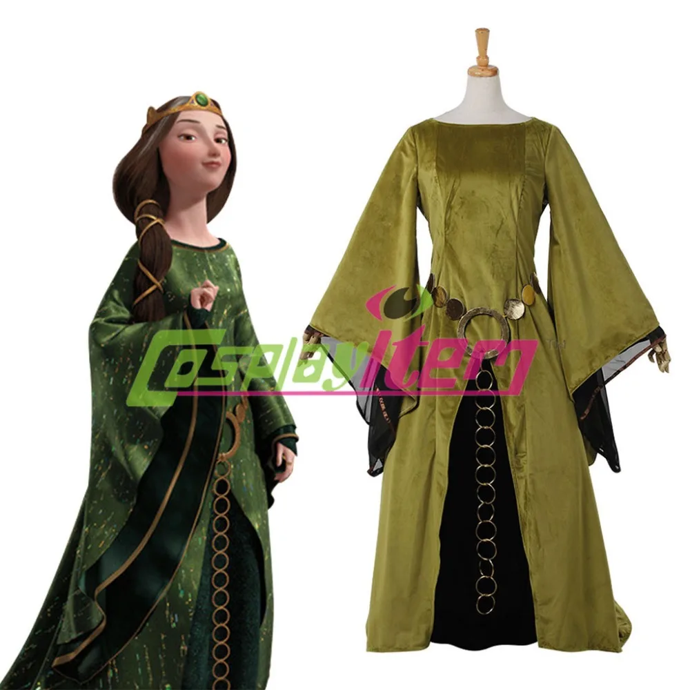 Elinor Cosplay Vestido de Traje Valiente Cospaly de Vestuario Para ...