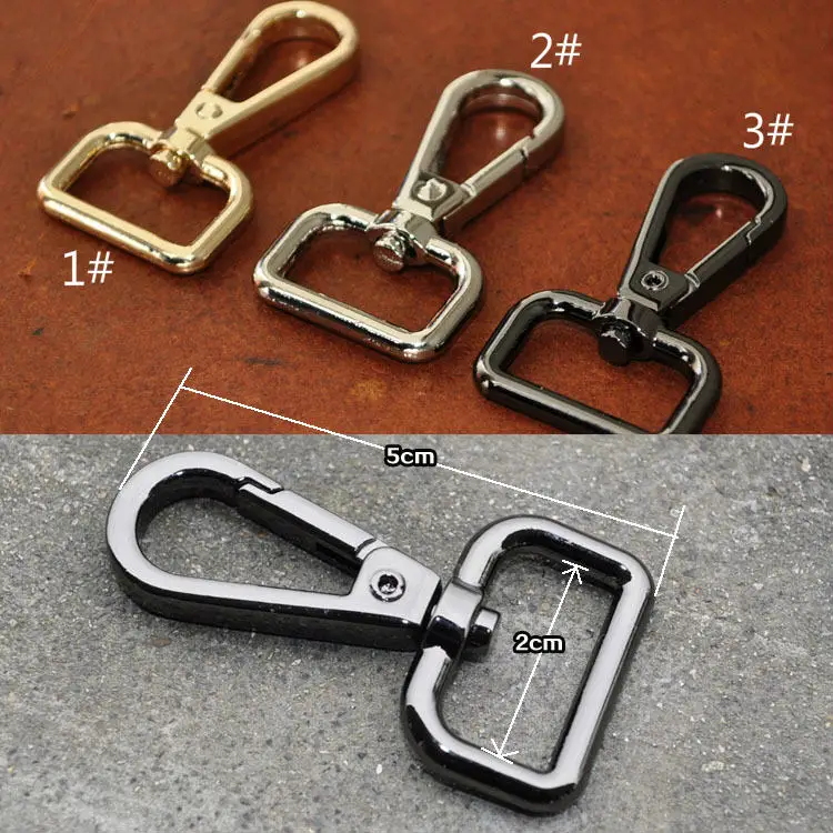 1" High Quality 3 Colors Shine Metal Swivel Clips Snap Hook 25mmWidth 5 ...