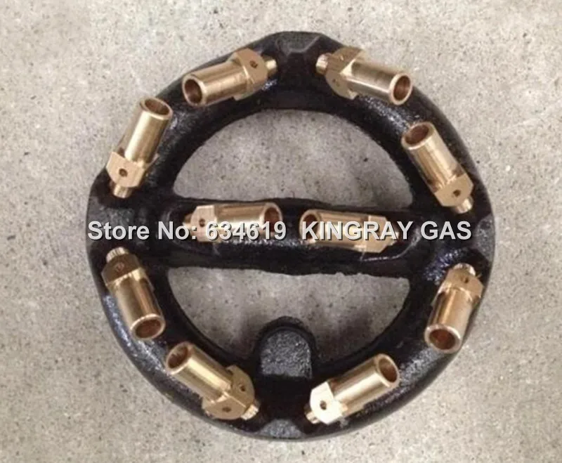 10 Nozzles Cast Iron Gas Injection Burner Propane / Natural Gas Kitchen ...