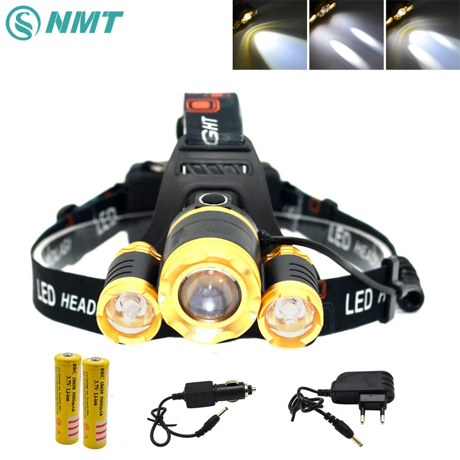 10000lm CREE LED Headlamp 3T6 Chips LED Headlight Zoomable Head Light ...