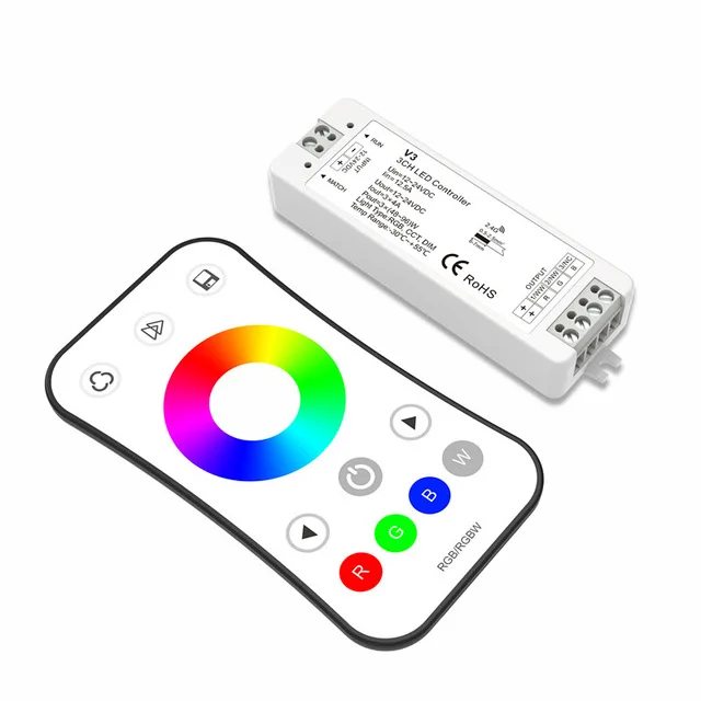 2.4g Rf Wireless Led Touch Remote Control 3ch Led Controller For Rgb ...