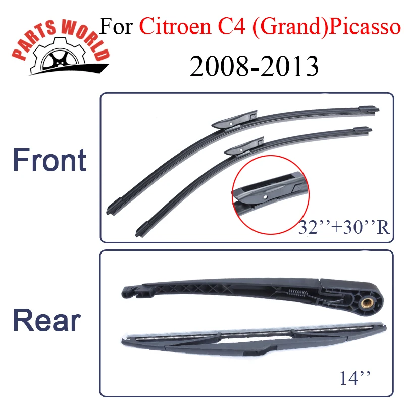 Car-Windscreen-Front-and-Rear-Wiper-Arm-And-Blade-For-Citroen-C4-Grand ...
