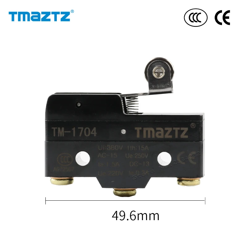 mini micro switch 15A 380V short roller lever spring arm Micro Normally ...