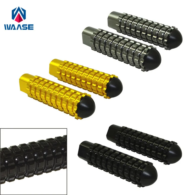 waase 106mm Length Universal M8 Fixing Footpegs Foot Rests Peg Pedals ...