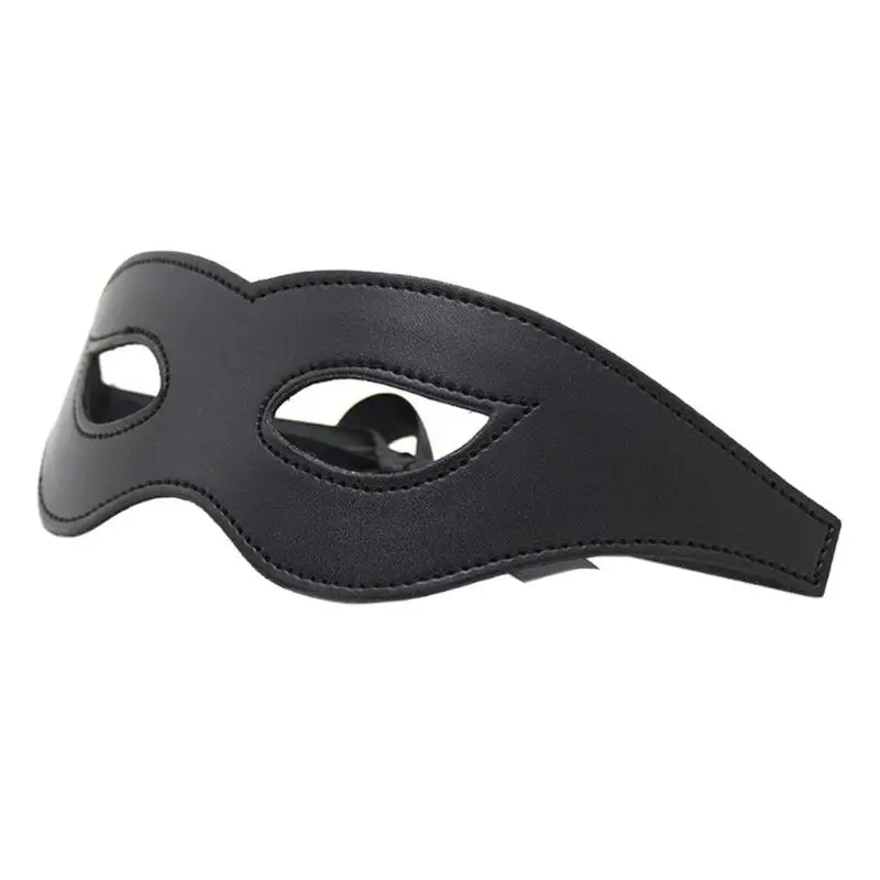 Women PU Face Sexy Goggles Ribbon Eye Mask Black Blindfold Mask Party ...