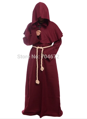 1pc-Medieval-Costume-Man-Vintage-Renaissance-Monk-Cosplay-Cowl-Friar ...