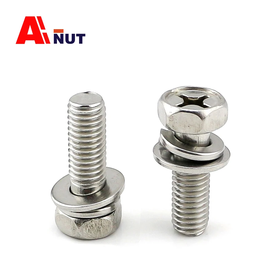 m3 m4 m5 m6 combination screw kit , 304 Stainless Steel Phillips Head ...