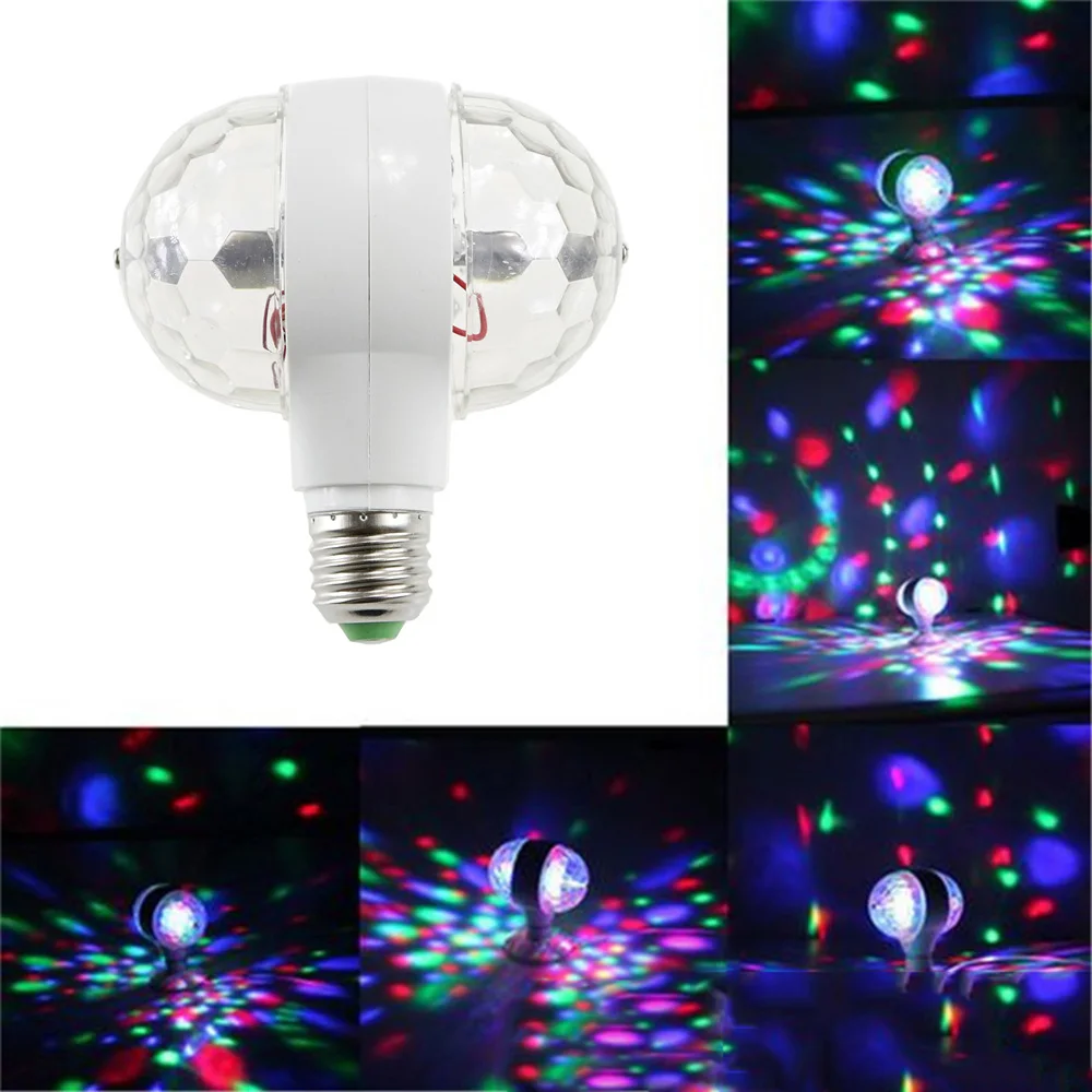 Auto Stage Lighting E27 B22 85-265v Colorful Rotating Rgb Crystal Stage ...