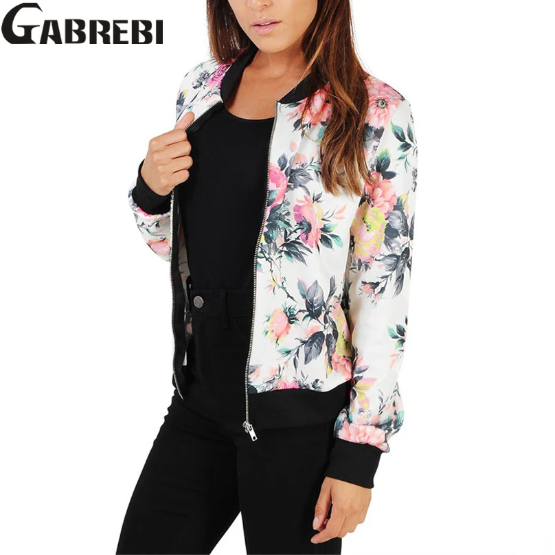 Autumn Women Floral Print Basic Coats,2017 New Casual Long Sleeve ...