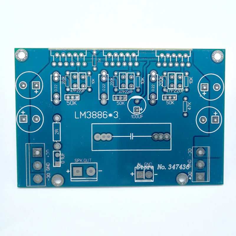 ( Lm3886 X 3 Parallel Circuit ) 150w Mono Parallel Pcb Board Space ...