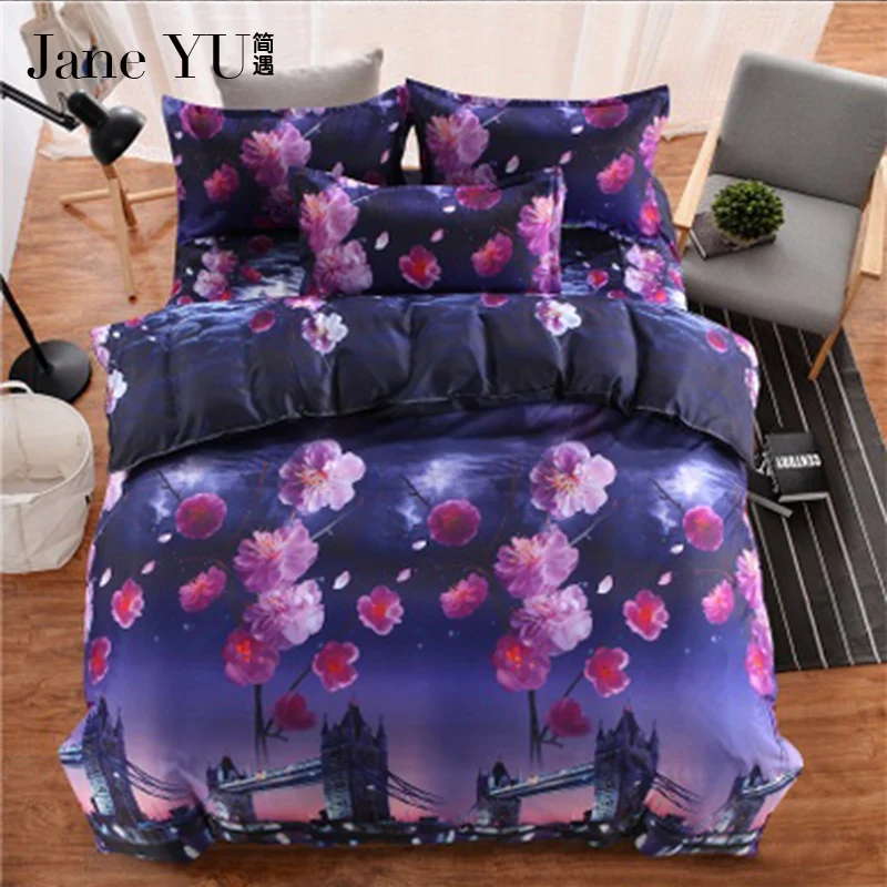 Janeyu 2019 Hot 3d Bedding Sets Queen Size Universe Outerbedspread 4pcs