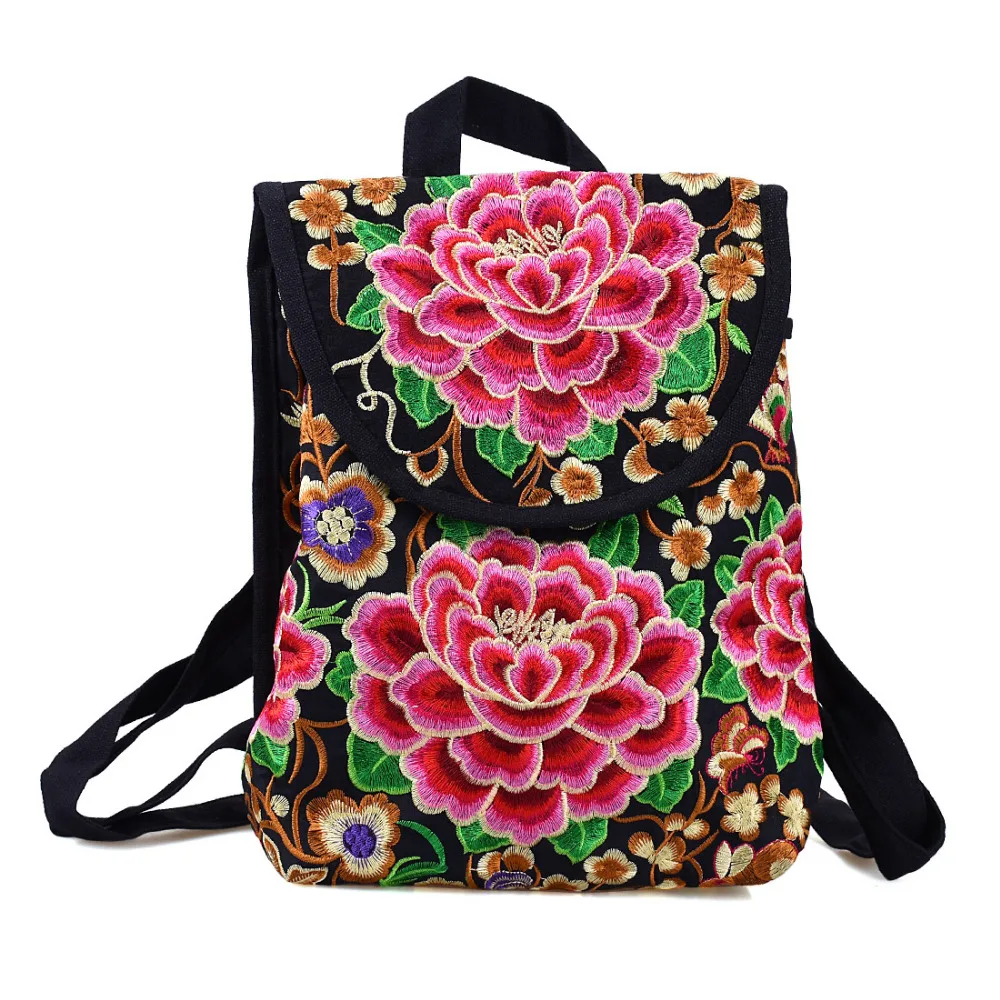 Women Backpack Ethnic Embroidered Backpack Vintage Chinese Style ...