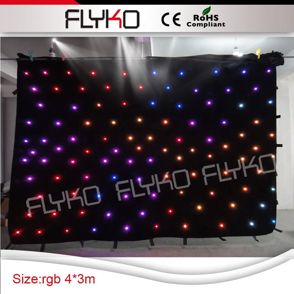 Free Shipping Led Star Curtain LED Star Cloth LED Backdrops for DJ ...