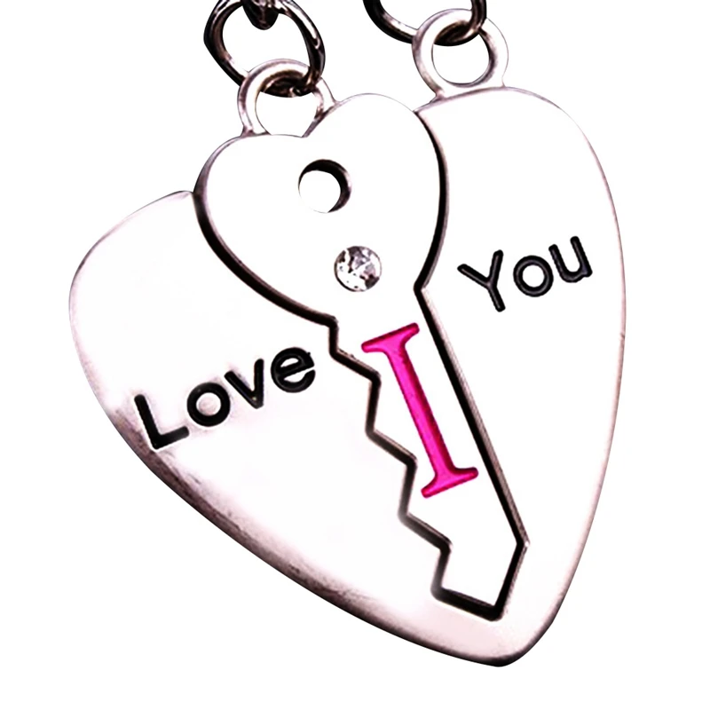 Trendy Heart Keychain Heart Shaped With Key Pendants Lock Key Chains ...