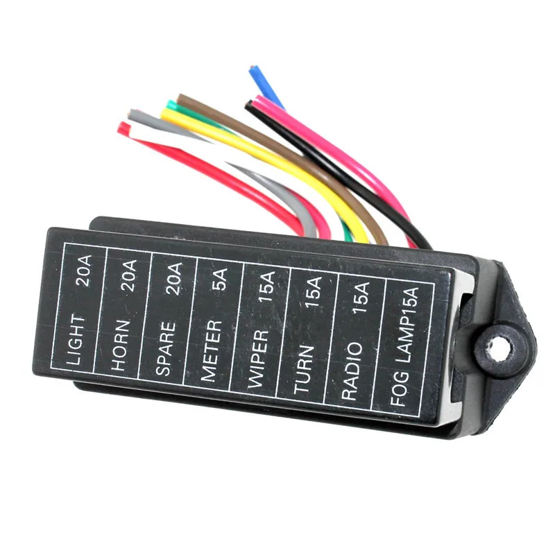 DC32V 8 Way Fuse Holder Circuit Car Trailer Auto Blade Fuse Box Case ...