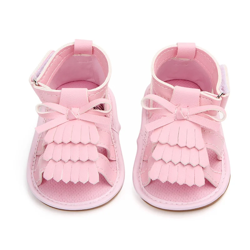 Baby Sandals Girl Shoes Newborn Baby Tassel Bow Baby Girl Sandals ...