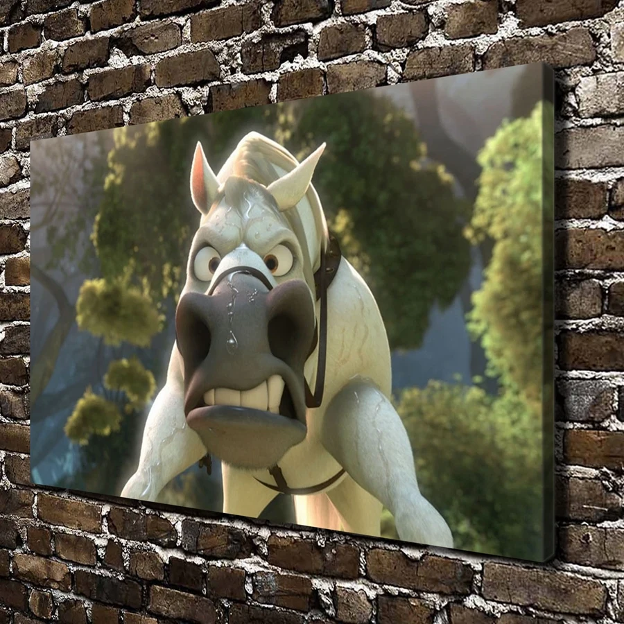 C_x295 Rapunzel Maximus Children's Cartoon Film,hd Canvas Print Art ...