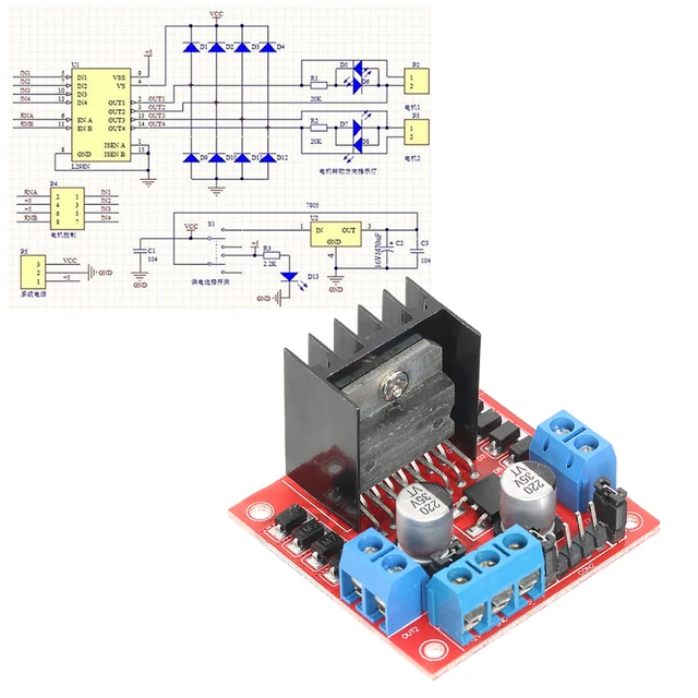 1PCS/5pcs New Dual H Bridge DC Stepper Motor Drive Controller Board ...
