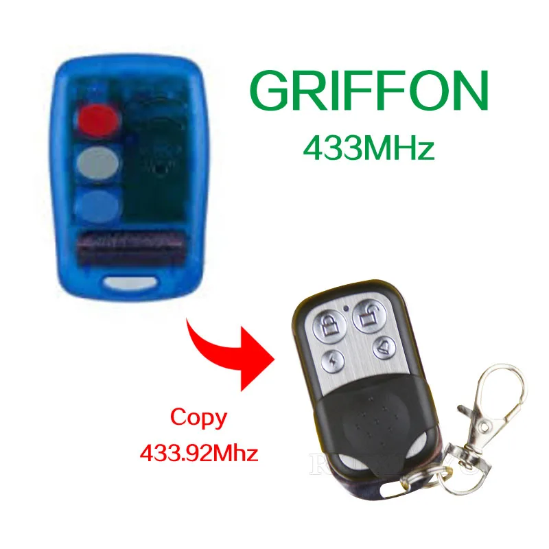 Copy GRIFFON 433MHz transparent blue remote control high quality 433 ... Copy GRIFFON 433MHz transparent blue remote control high quality 433 ...