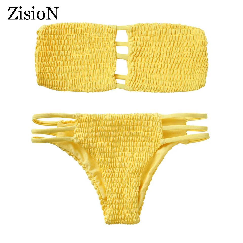 Buy Zision 2018 Cut Out Bikinis Women Swimsuit Fold