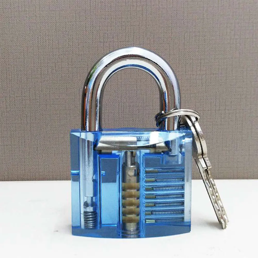 Locksmith Tool Blue Transparent Visible Cutaway Practice Padlock Flat ...