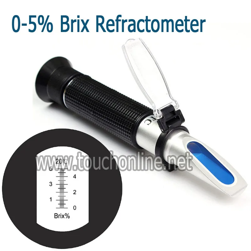 Aluminum 0 5% Brix Fruit and Hand held Refractometer TB 5ATC ...