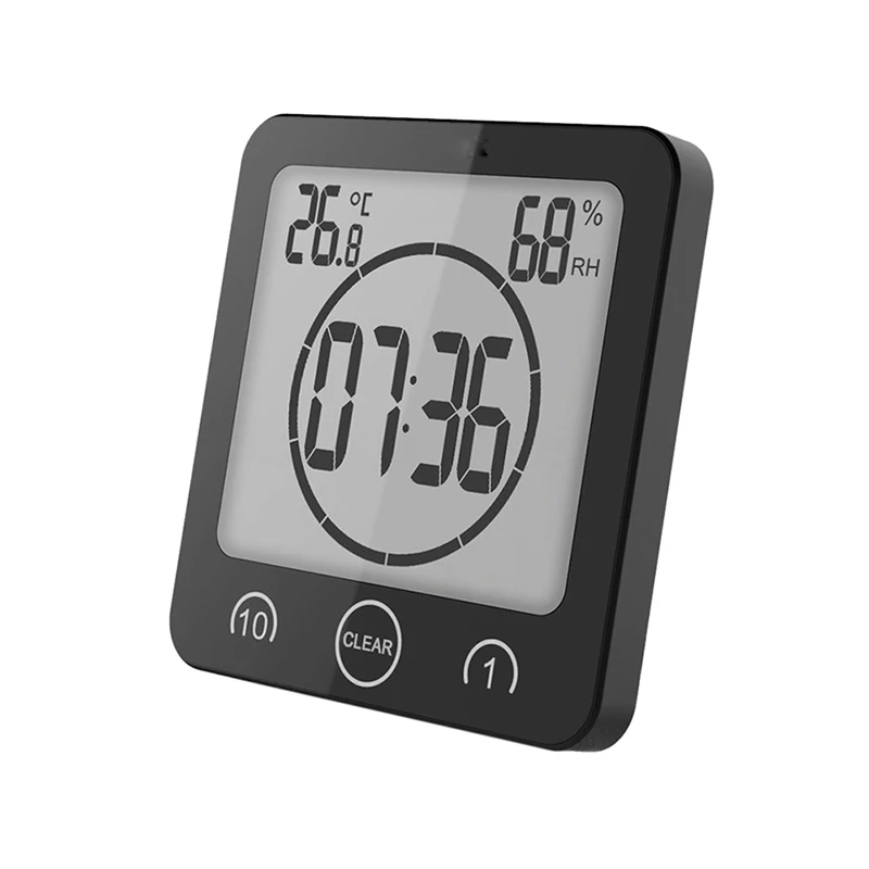 Waterproof Lcd Digital Wall Clock Digital Bathroom Clock Shower Clock