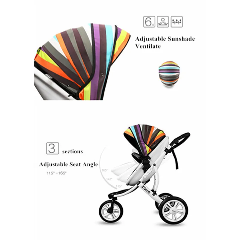 High Landscape Fashion 3-wheel Baby Stroller, Bidirection&Folding ...