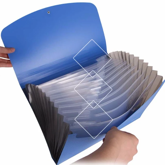 Deli Business Style Expanding Wallet 13 case A4 Size File Folder Bill ...