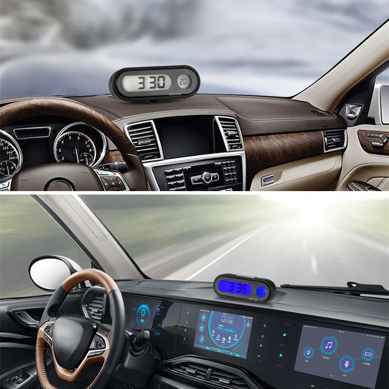 Car Dashboard Digital Clock Thermometer For Lada Granta Vaz Kalina ...