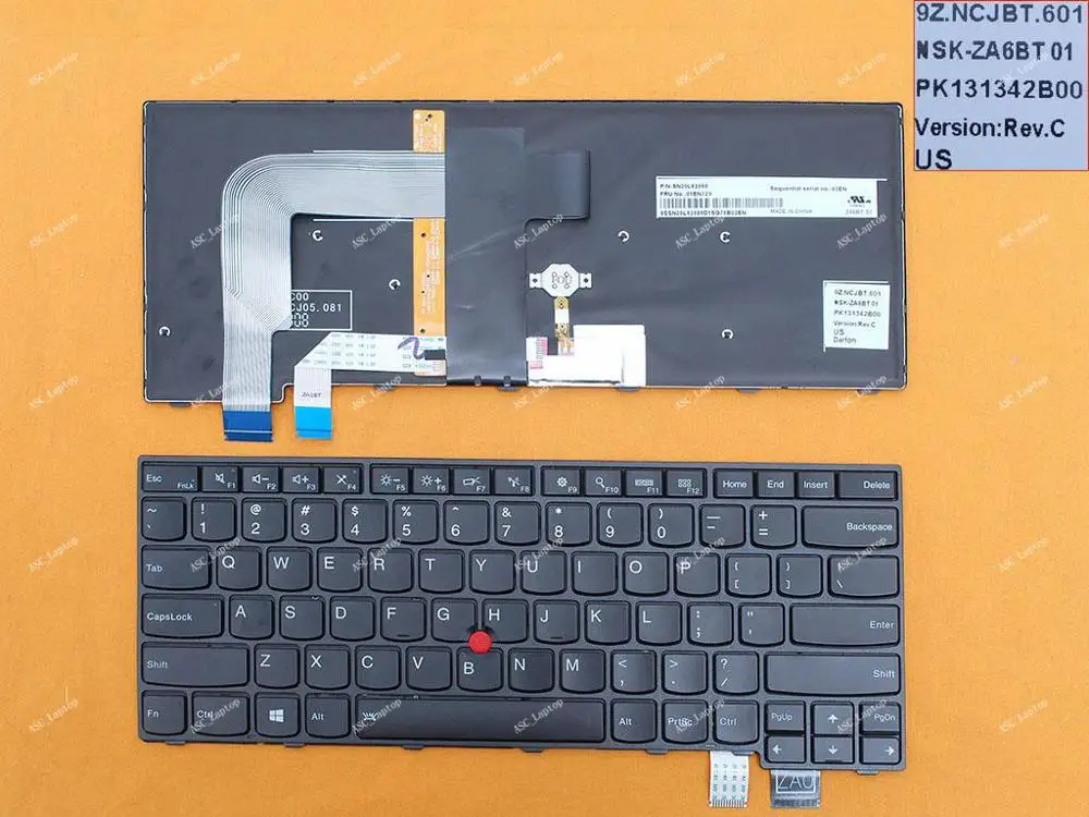New US QWERTY Keyboard For IBM Lenovo Thinkpad T460S Laptop, BACKLIT ...
