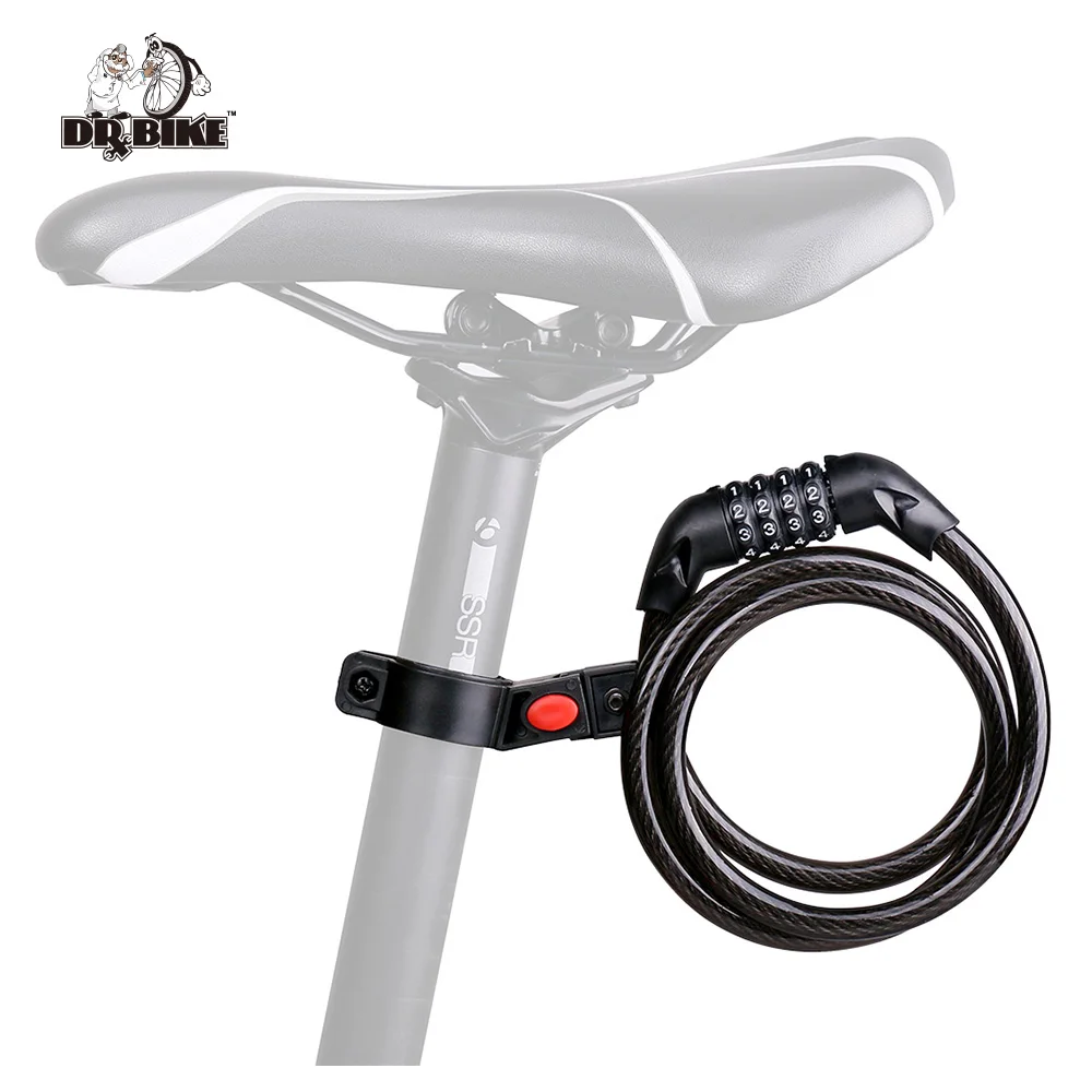 Digital Password Bicycle Lock Mountain Bike Steel Security Cable Lock ...