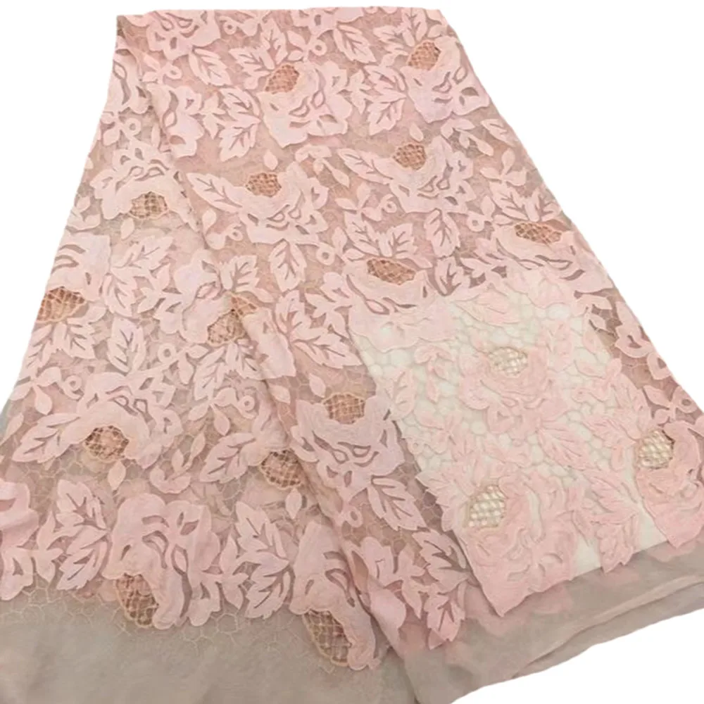 2016 Latest pink color African French net Lace Fabric with sequins,High ...