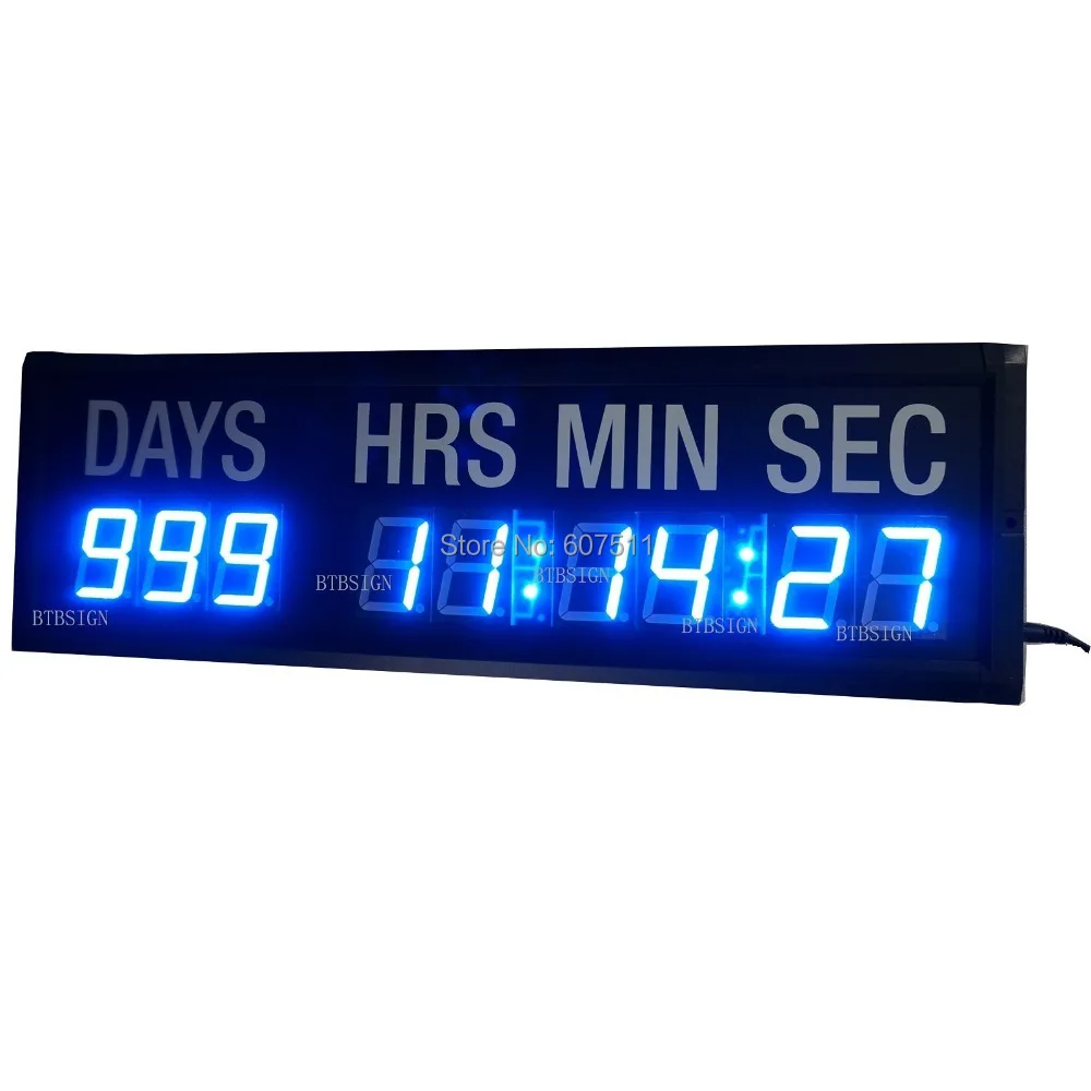 1.8'' Digital High Blue LED Countdown Timer Countdown Count Up Day Until Event LED Countdown ...