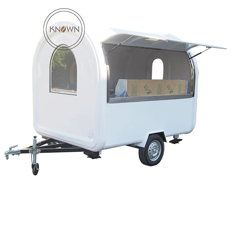 2m Wide Mobile Food Stand Food Cart With Tow Bar And Supporting ...