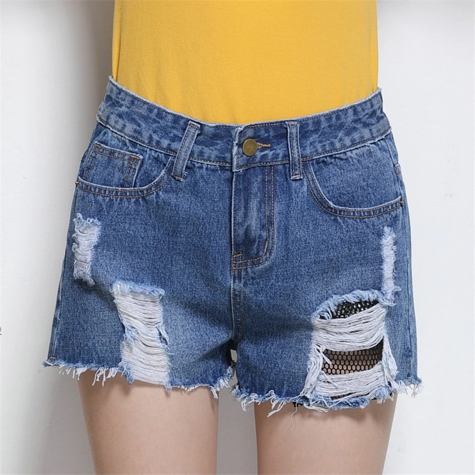 2017 New Lace Hot Shorts Women Casual Pocket Jeans Shorts Vintage