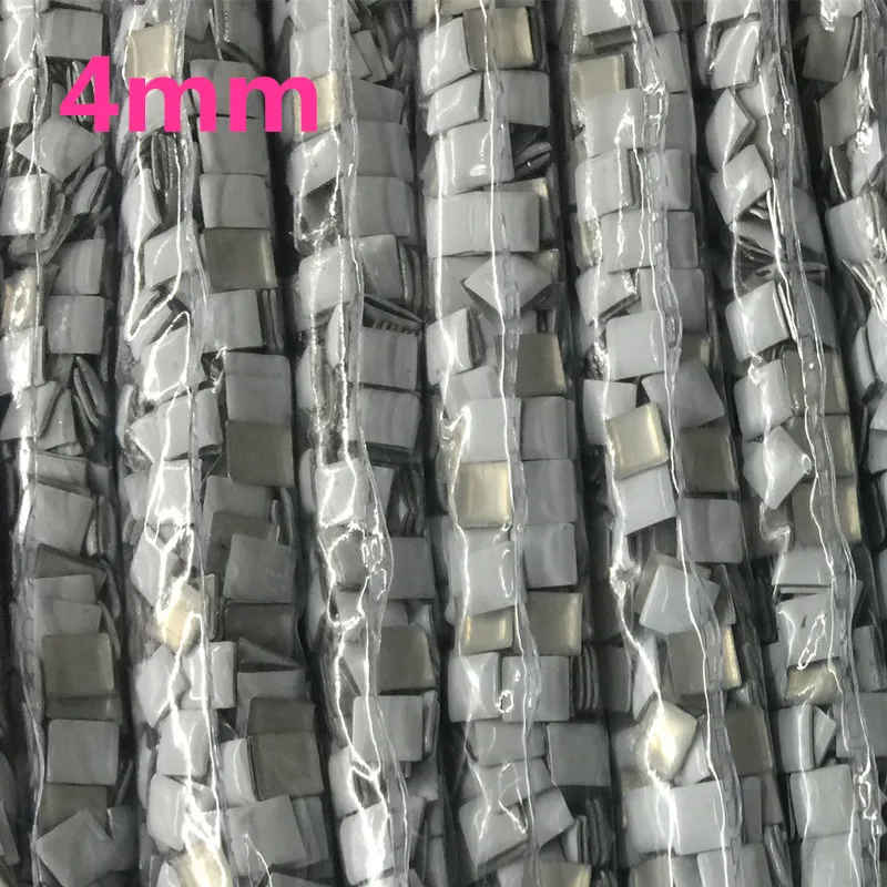 500pcs/lot 4*4mm Hotfix Studs Square Shaped White Color Hotfix Nailhead ...