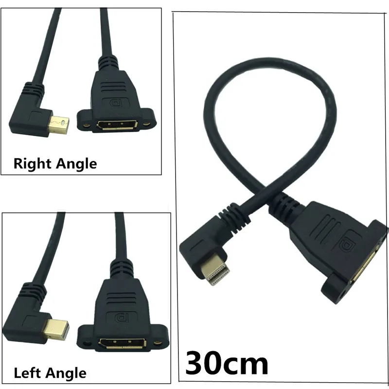 Mini Displayport Male 90 Degree Up & Down & Left & Right Angle To ...