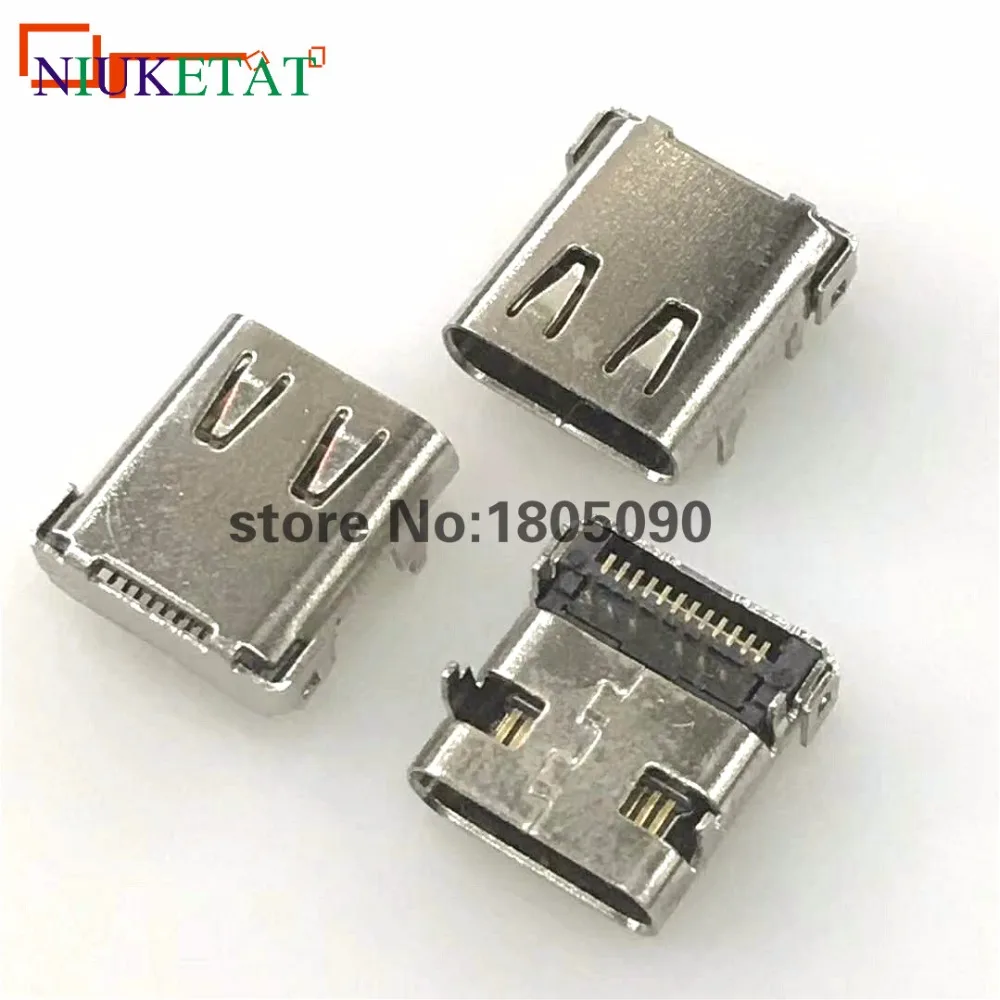 100pcs Micro Usb For 3.1 Type C Connector Type-c 12pin Dip4 Female ...