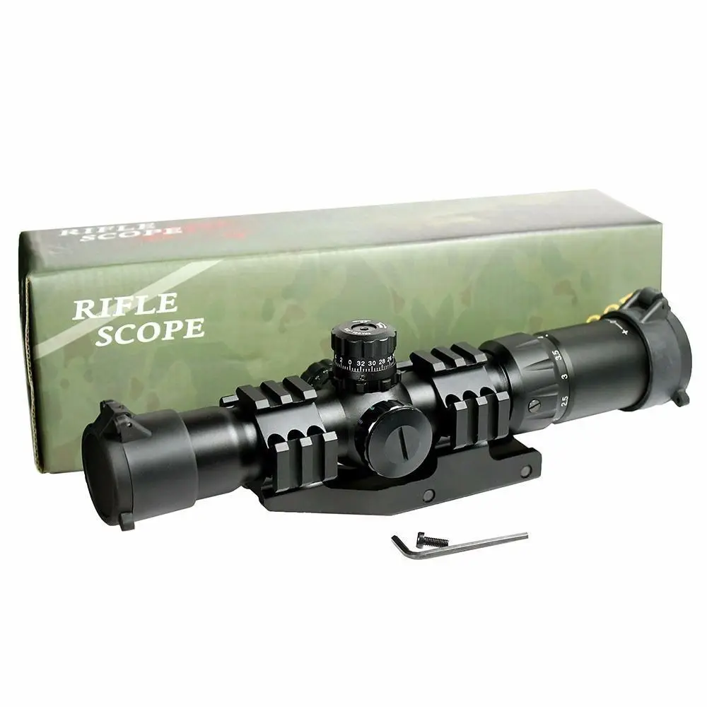 Outdoor Tactical Rifle Scope UniqueFire 1.5 4x30 30mm 3 Levels Green ...