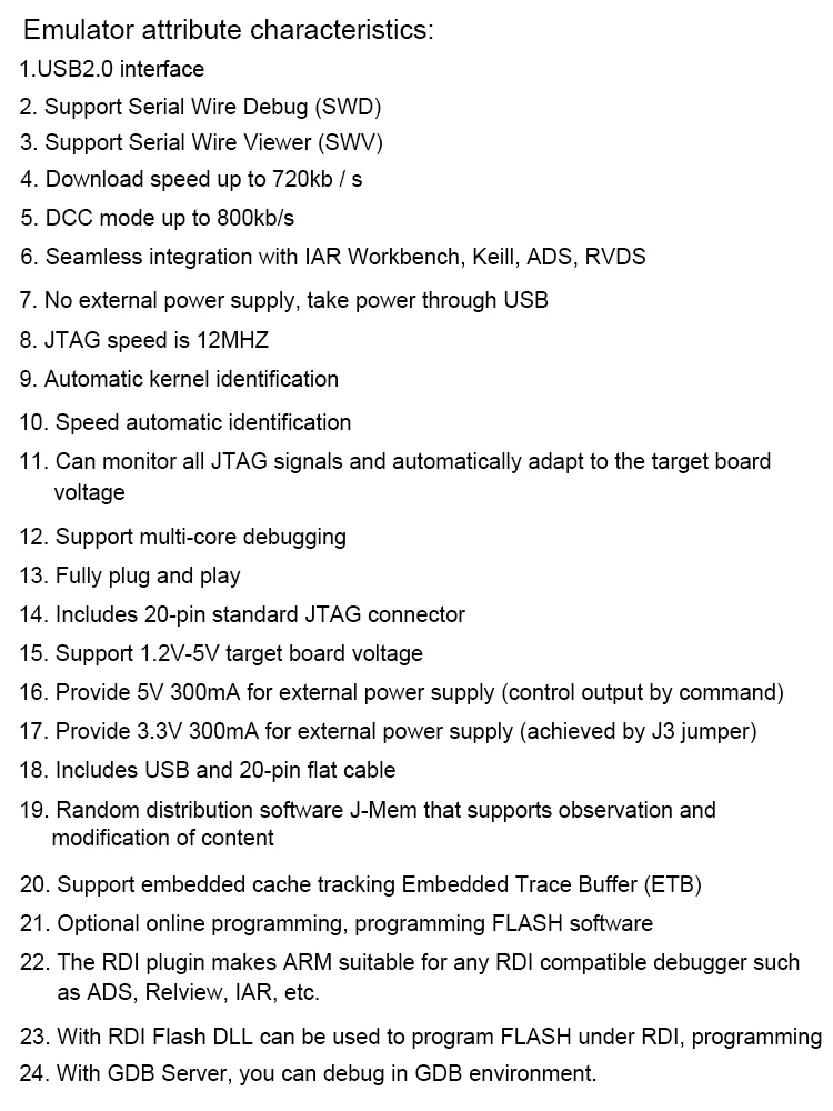 JLINK V9 Simulator Downloader STM32 ARM MCU Development Board Burns V8 Debugging Programmer