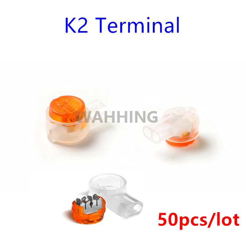 50pcs-K2-Cable-Terminal-Connection-Wire-Terminals-Quick-Fit-Splicing-K2 ...