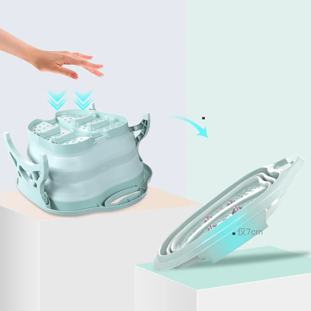 Portable Basin for Foot Wash Basin Feet Spa Bubbling Massage Wheel Bath ...