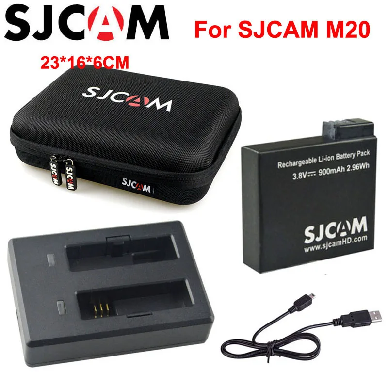Popular Product Original Sjcam M20 Accessories 1PCS Dual Charger+1PCS ...