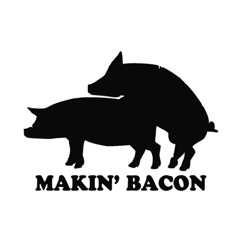 Making Bacon Pig Funny Car Sticker For Truck Window Bumper Door Vinyl ...