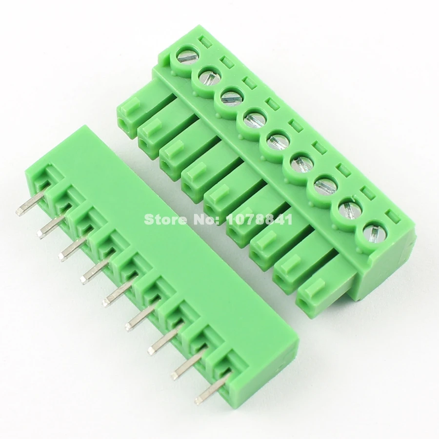 50 Pcs Per Lot 3.81mm Pitch 9 Pin Straight Screw Pluggable Terminal ...