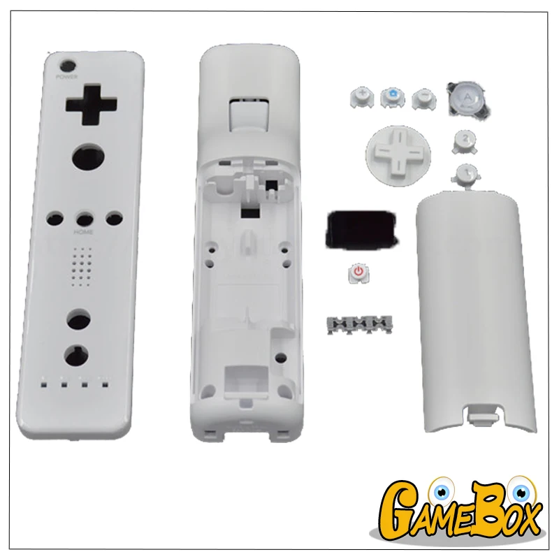 Original-Black-White-Full-Set-Handle-Shell-Case-Cover-For-Nintend-Wii ...
