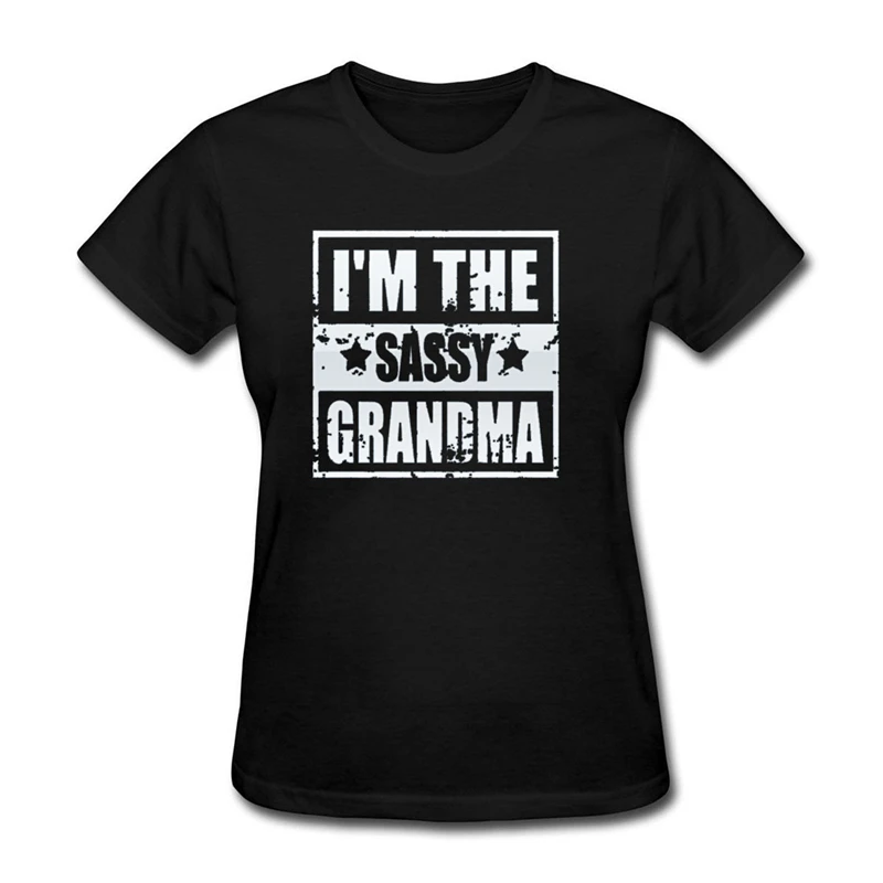 100 Cotton Im The Sassy Grandma Print Women T Shirt Casual Funny T