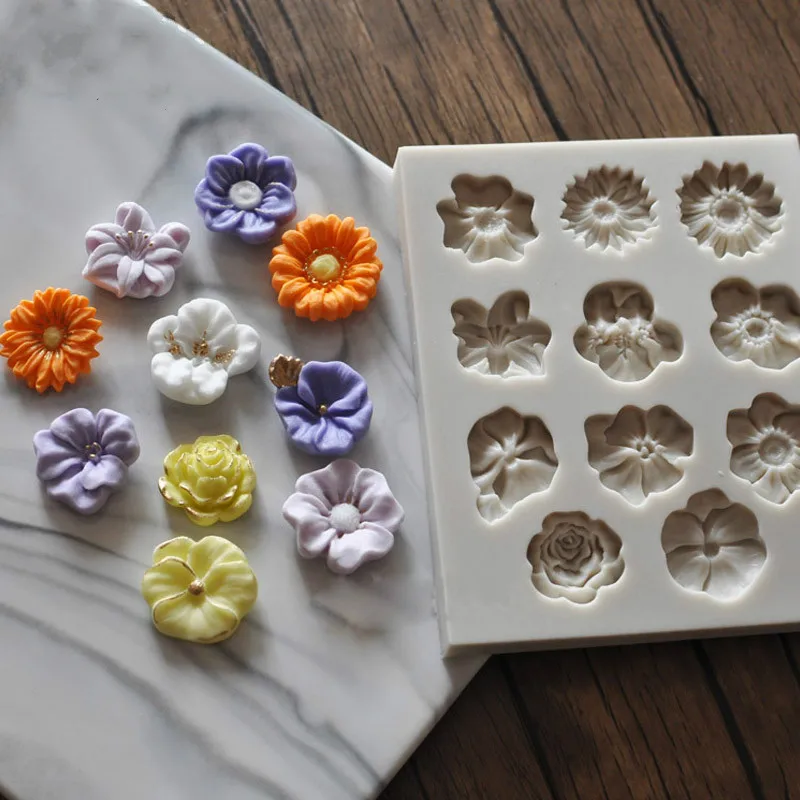 Leaf Fondant Silicone Mold 3d Flower Cooking Wedding Decoration Baking