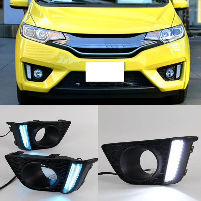For Honda Fit Jazz 2014-2016 2pcs Ice Blue Led Drl Daytime Running ...